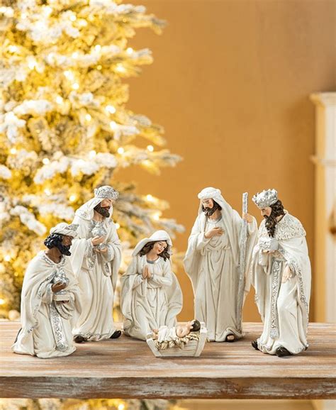 Glitzhome 6 Pieces Resin Nativity Figurine Set Macys