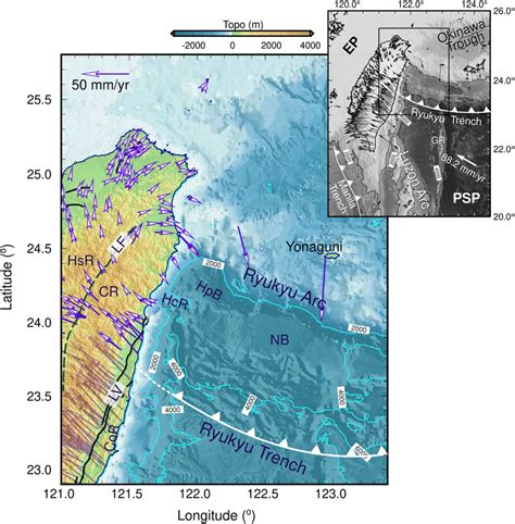 Map Of Northeastern Taiwan Showing The Arccontinent Collision And Download Scientific Diagram