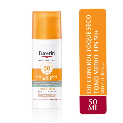 Eucerin Sun Oil Control Tinted Facial Tono Medio Fps50 50ml Eucerin