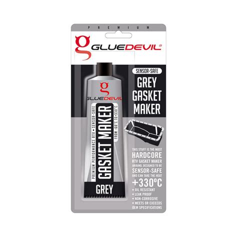 Glue Devil Sensor Safe Grey Gasket Maker 70ml Autostyle Motorsport
