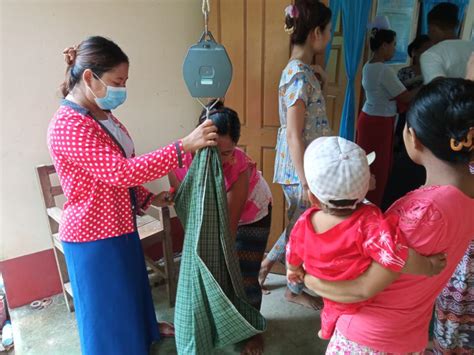 ရွှေသောင်ယံမြို့၊ တျေးလက်ကျန်းမာရေးဌာနခွဲတွင် အသက် ၂ လမှ ၁ နှစ်ခွဲအထိ ကလေးများနှင့် ကိုယ်ဝန