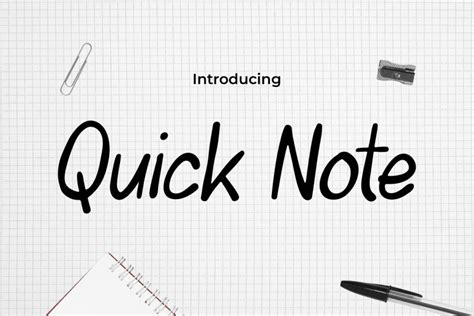 Quick Note Font · 1001 Fonts