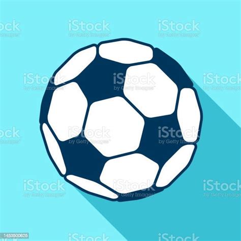 플랫 스타일의 축구 아이콘입니다 컬러 배경에 벡터 축구 공입니다 스포츠 개체 디자인 프로젝트 Championship에 대한 스톡 벡터 아트 및 기타 이미지 Istock