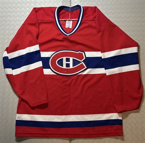 Vintage Montreal Canadians Nhl Hockey Ccm Maska Red Jersey Size S Small Ebay