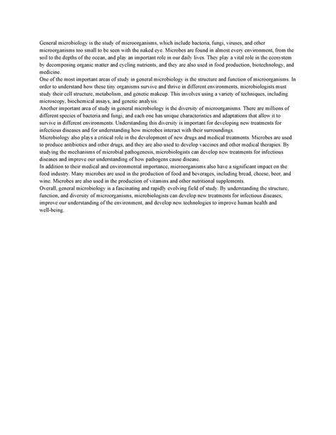 General Microbiology Notes General Microbiology Is The Study Of