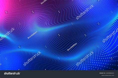 Abstract Digital Waving 3d Particle Technology Stock Vector Royalty Free 2450896423 Shutterstock