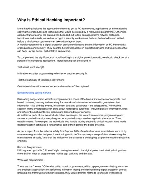 Ethical Hacking Importance Types And Techniques