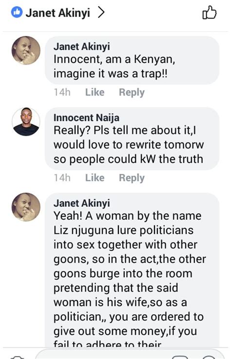 Kenya Deputy Governor S Sex Tape Scandal Kenyan Facebook User Defend Claim Says Celebrities