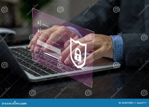 User Login To Computer By Username And Password Cyber Security Concept