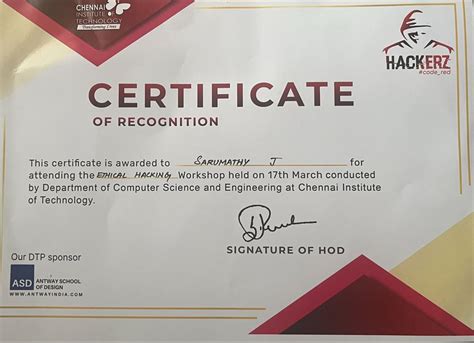 Sarumathy J On Linkedin Ethicalhacking Cybersecurity Certification