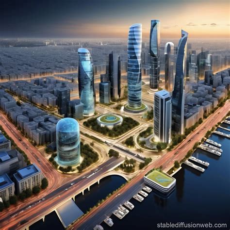 Smart City Automation System Stable Diffusion Online