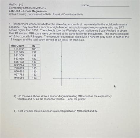 Solved Math 1342 Name Elementary Statistical Methods Lab