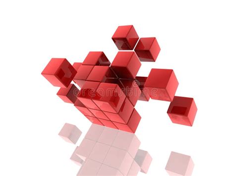 Red Cubes Stock Illustration Illustration Of Power Group 12984737