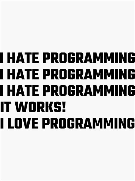 I Love Programming Sticker For Sale By Evahhamilton Redbubble