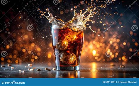 Erupting Fizz A Symphony Of Bubbles In A Glass Of Coke Generative Ai