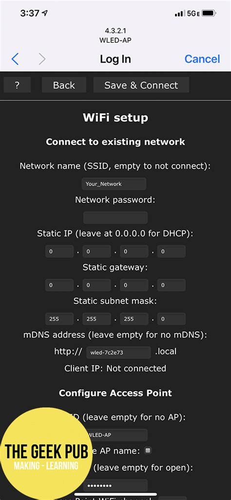 Wled How To Setup And Configure Wled The Geek Pub