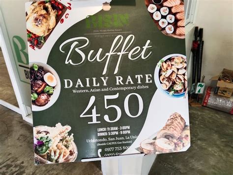 Menu At Bisin Buffet Restaurant San Juan