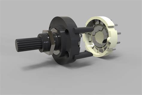 Rotary Switch 26 Mm 3d Cad Model Library Grabcad