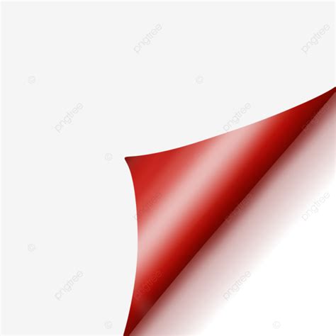 빨간색 접는 종이 접지 투명한 페이지 모서리 빨간 종이 모서리 Png 일러스트 및 Psd 이미지 무료 다운로드 Pngtree