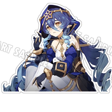 Layla Genshin Impact เกนชิน สติ๊กเกอร์ 2 ชิ้น Die Cut Genshin Sticker ติดรถยนต์ เกนชิน