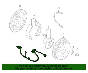1999 2002 Nissan Quest Abs Wheel Speed Sensor 47901 7b000 Oem Parts