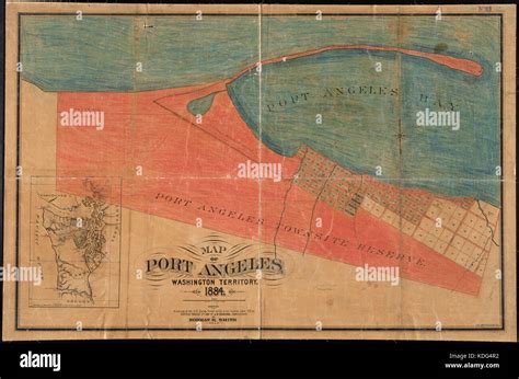 Map Of Port Angeles Washington Territory Compiled From A True Copy Of