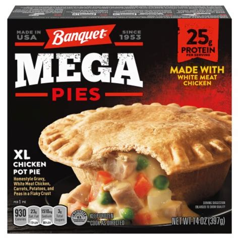 Banquet Mega Pies Xl Chicken Pot Pie Frozen Meal 14 Oz King Soopers