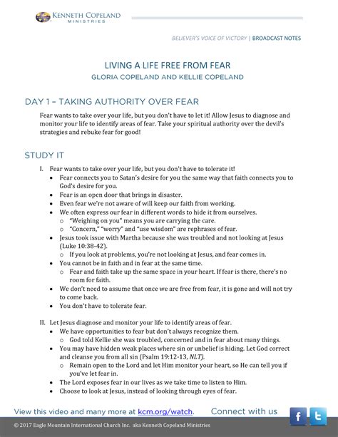 Bnt170703 Broadcast Notes Gloria Copeland And Kellie Copeland Trk 2017