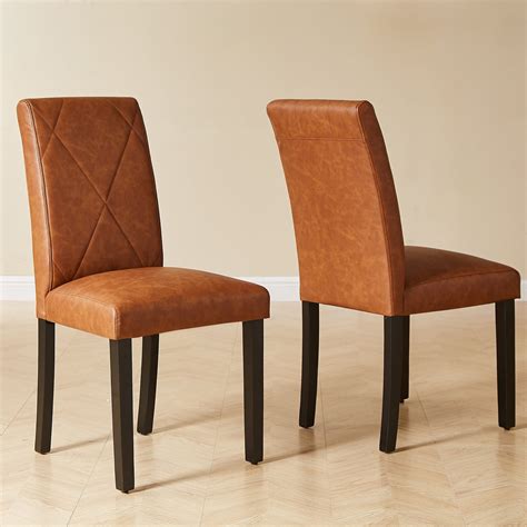 Brown Leather Dining Room Chairs