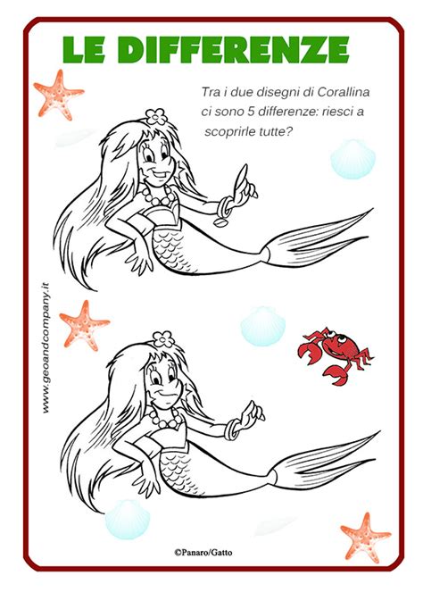 Le Differenze Corallina Giochi Di Logica Per Bambini