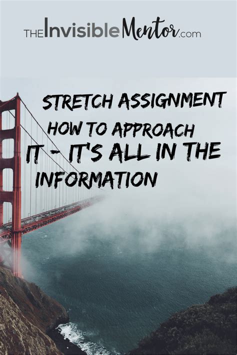 Stretch Assignment How To Approach It Its All In The Information The Invisible Mentor