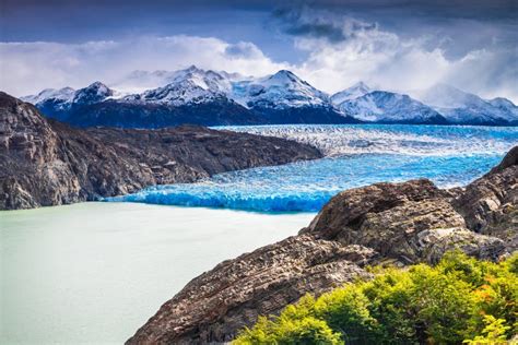 Grey Glacier Torres Del Paine In Patagonia Chile Stock Image Image