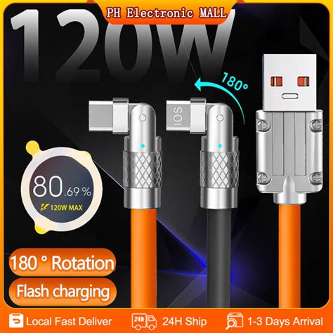 Original Usb Liquid Silicone Cable Metal 6a Type C Fast Charge 120w