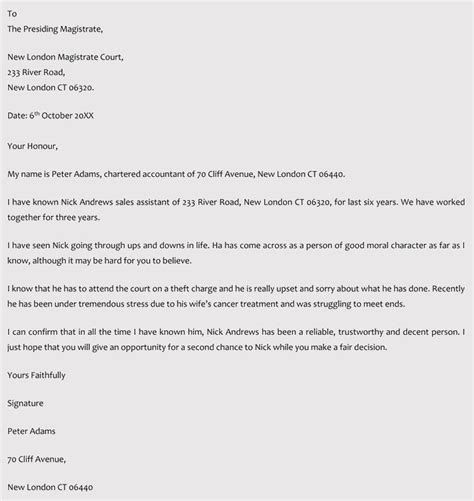Sample Character Reference Letter For Husband For Court Hairstylelist