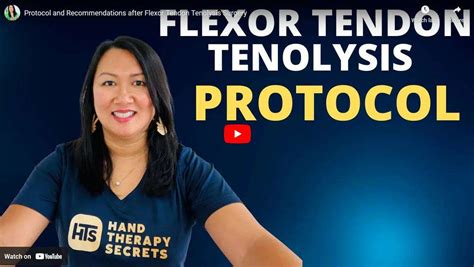 Flexor Tendon Tenolysis Pt And Recovery Guide