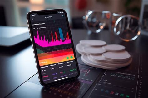 Premium Photo Fitness App On A Smartphone With Progress Graphs Generative Ai
