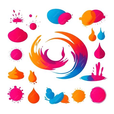 Premium Vector Colorful Ink Splash Splash Elements Set Of Vector Illustration Premium Vector Colorful Ink Splash Splash Elements Set Of Vector Illustration