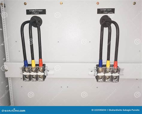 Image Of Terminal Block In Electrical Metal Cabinet Cartoondealer