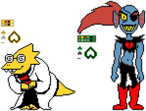 Underfell Alphys And Undyne Pixel Art Maker
