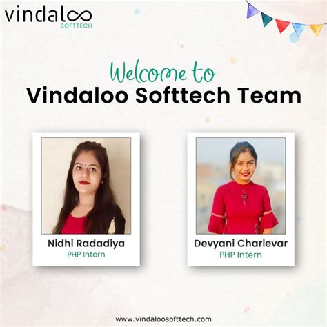 Newjoinee Welcometotheteam Phpdeveloper Vindaloosofttech Vindaloo