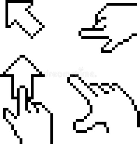 Pixel Pointers Stock Vector Illustration Of Cursors Pixelated 5748927