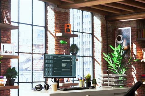 Ai Llm Chatbot Software Interface On Pc In Home Office Showing Virtual