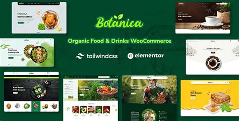 botanica food and drinks tailwind css woocommerce theme wordpress
