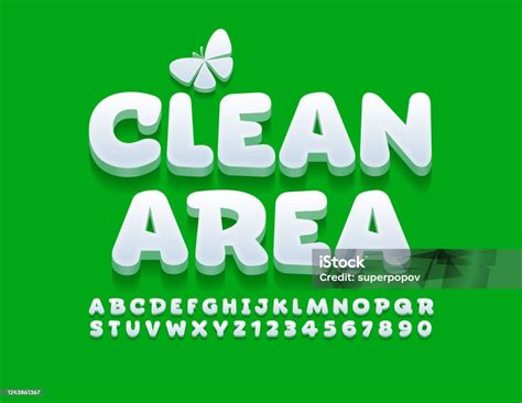 벡터 배너 장식 나비와 깨끗한 영역 흰색 알파벳 문자 및 숫자 개념에 대한 스톡 벡터 아트 및 기타 이미지 개념 공원 그래픽 프린트 Istock