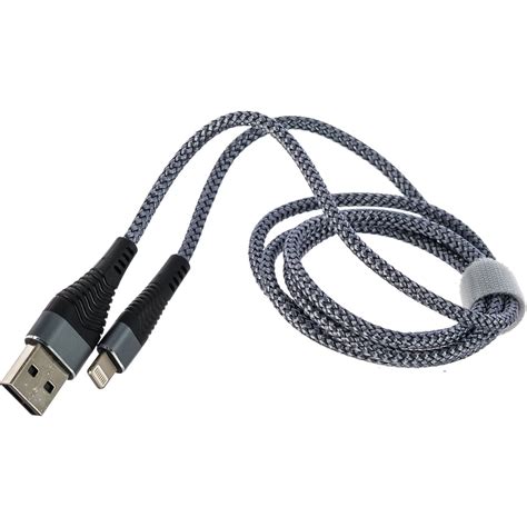 Дата-кабель TFN USB-8pin нейлон 1м graphite -CFZLIGUSB1MGR - выгодная ...