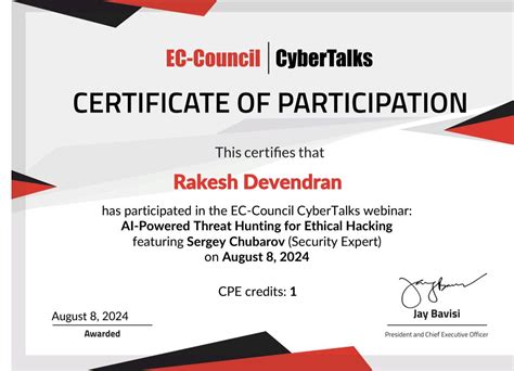 Rakesh D On Linkedin Eccouncil Ai Cybersecurity