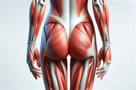 Anatomía Humana Que Muestra El Sistema Muscular De Las Nalgas Sobre