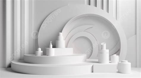 화장품 3d 그림에서 제품 디스플레이의 상위 뷰 3d 배경 제품은 무대 3d 렌더링 3d 그림에 화장품을 표시하기 위해 연단