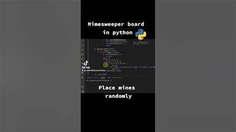 Minesweeper In Python Part1 Preparing The Board Soon The Whole App In Java Coding Developer