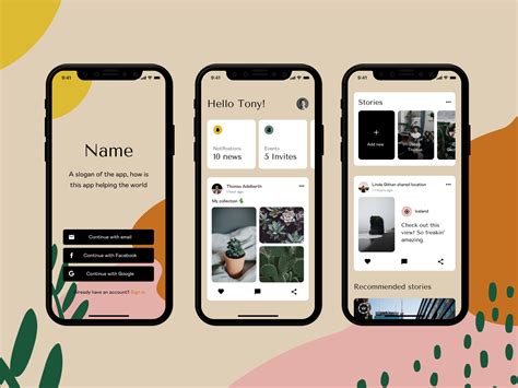 mobile app ui ux design templates